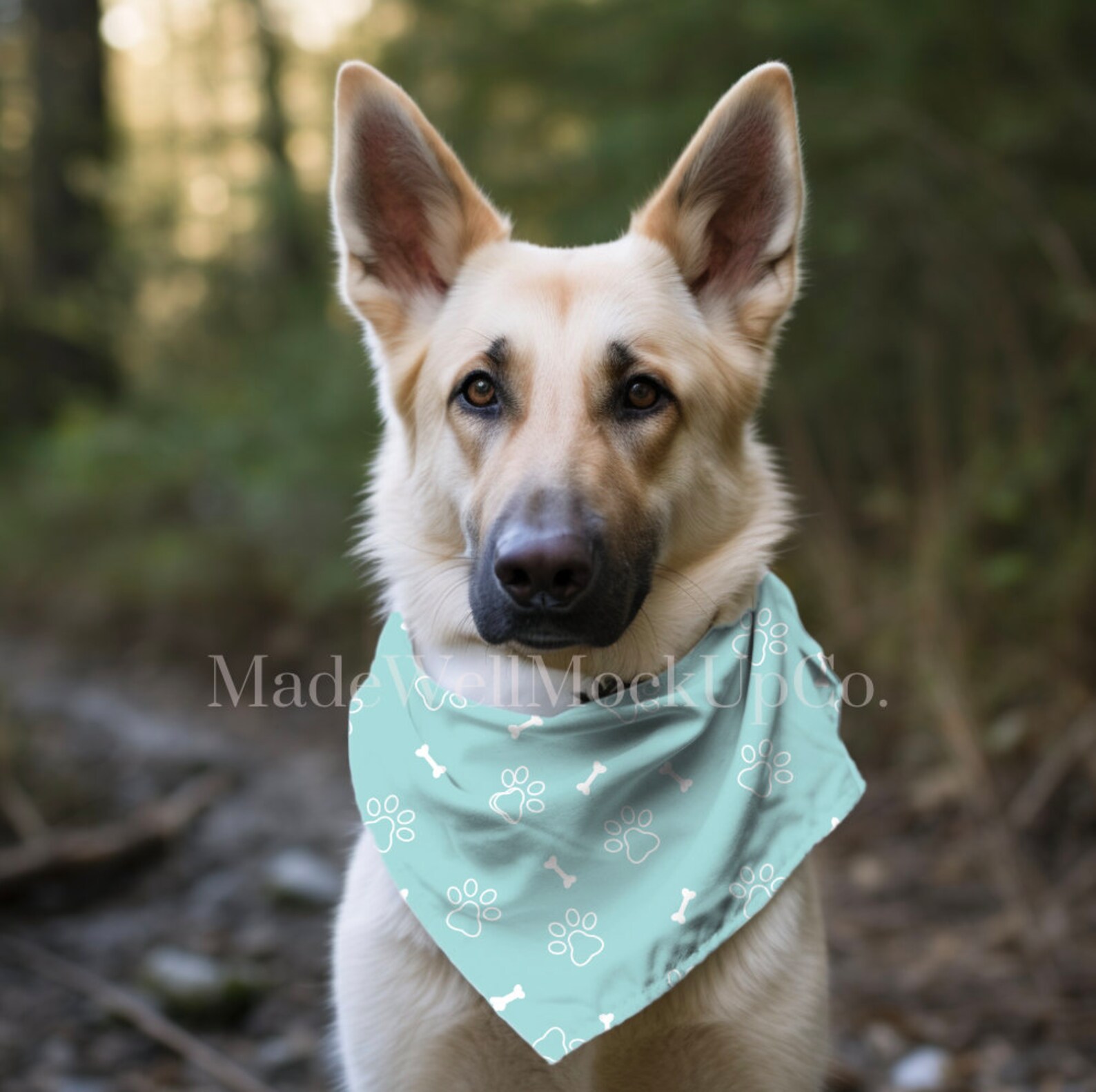 Canva Overlay Mock Up, Pet Bandana Mock Ups, Dog Bandana Mock Up, Canva ...