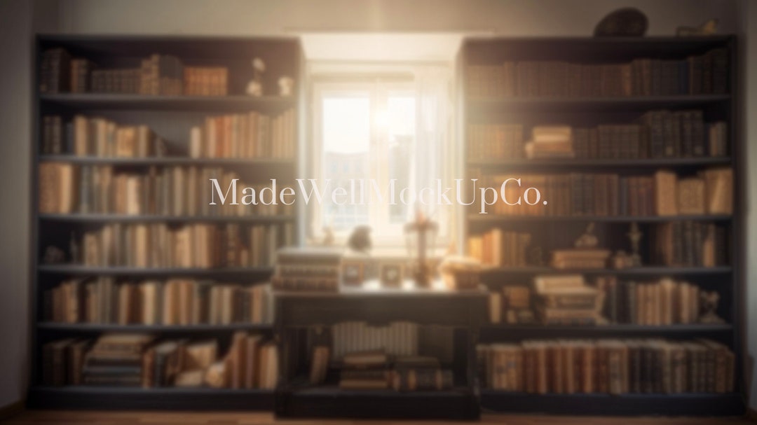 Blurred Zoom Background, Zoom Background Bookshelf, Zoom Background ...