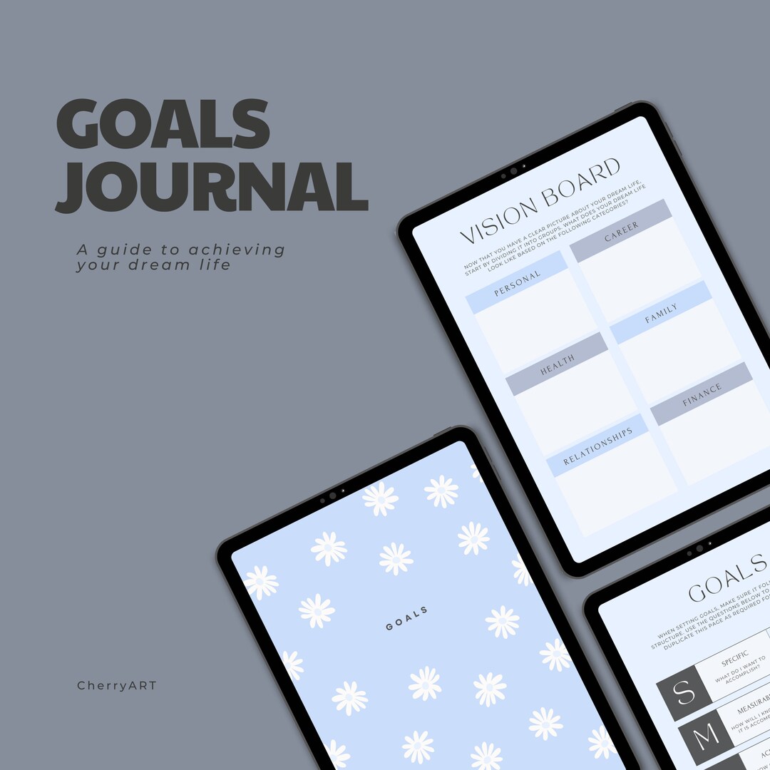 Goal Planner, Goal Journal, Habits Tracker, SMART Goal Setting, Weekly ...