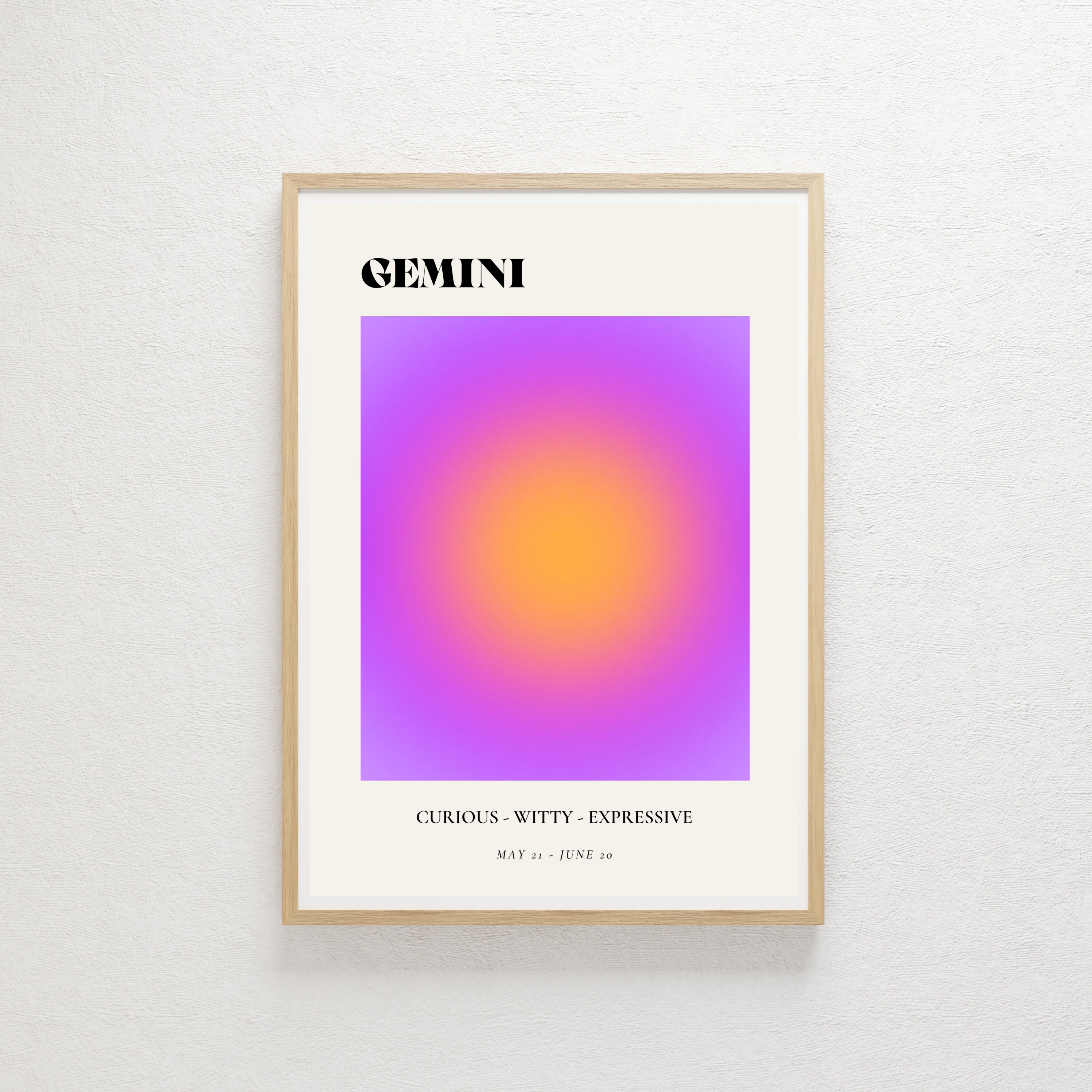 Gemini Wall Art Zodiac Poster Printable, Gemini Art, Gemini Gift ...