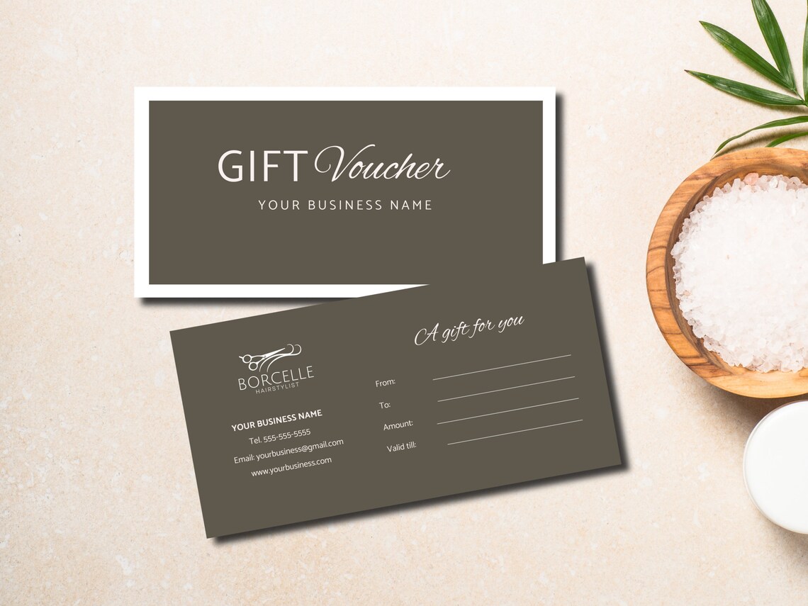 Editable Gift Voucher Template, Gift Certificate Template, Modern Gift ...
