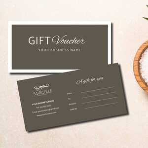 Editable Gift Voucher Template, Gift Certificate Template, Modern Gift ...