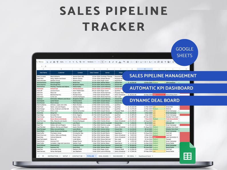 Sales Pipeline Tracker, Kanban Deal Board, Deal Tracking System, Leads ...