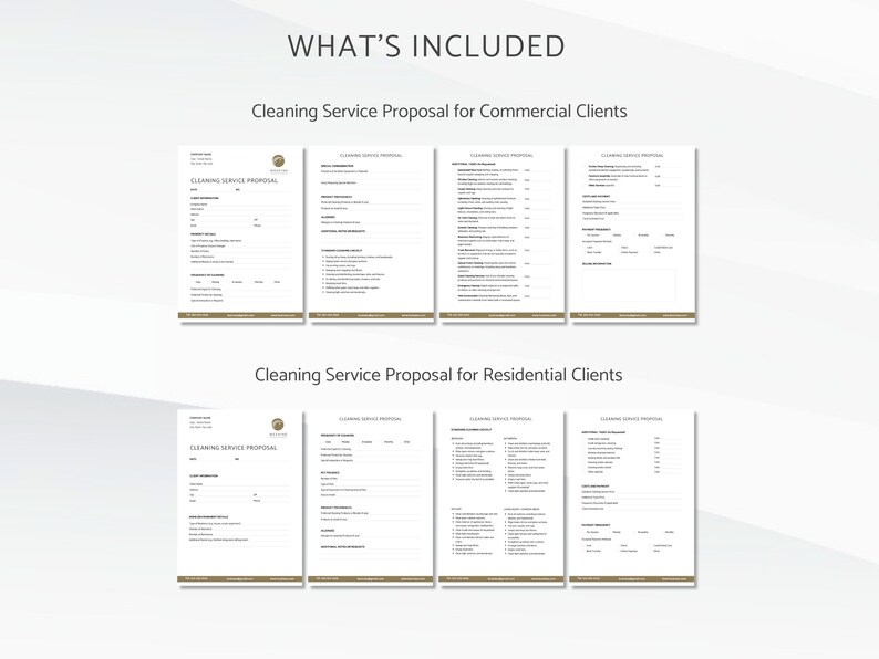 Editable Cleaning Service Proposal Template: Commercial & Residential ...