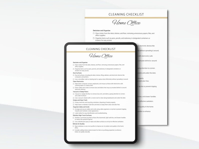 Home Cleaning Checklist: Room-by-room Cleaning Plan (printable PDF) - Etsy