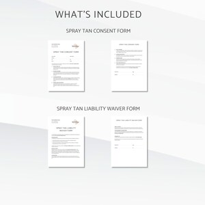 Spray Tan Consent & Liability Waiver Forms (A4/US Letter) - Etsy