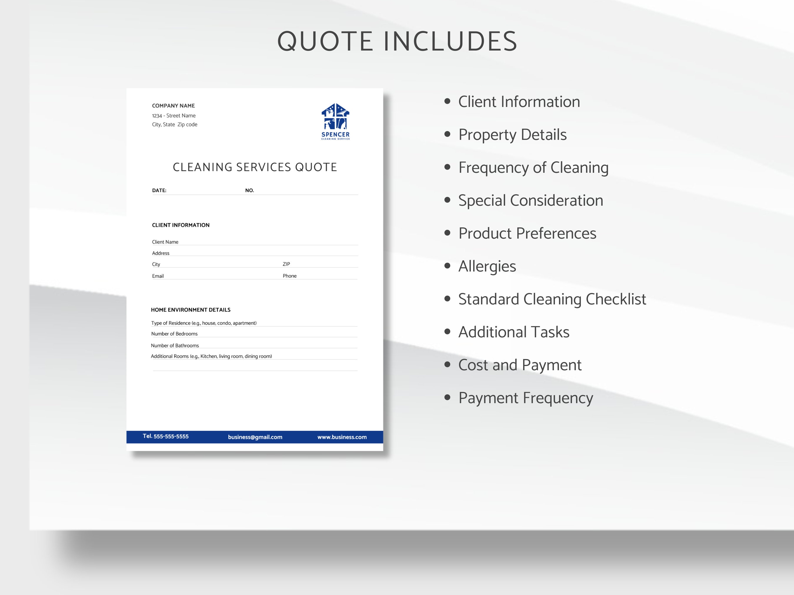 Editable Cleaning Services Quote Template: Commercial & Residential ...