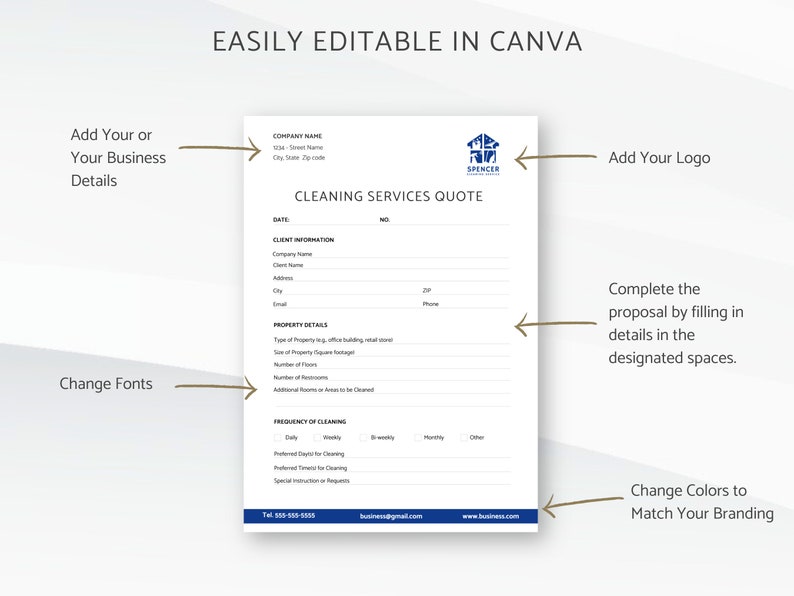 Editable Cleaning Services Quote Template: Commercial & Residential ...