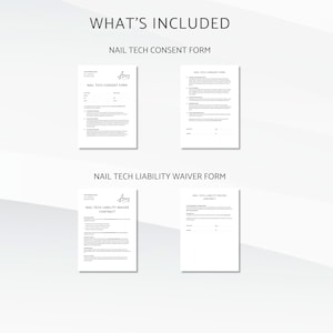 Nail Tech Consent & Liability Waiver Forms (digital Download) - Etsy