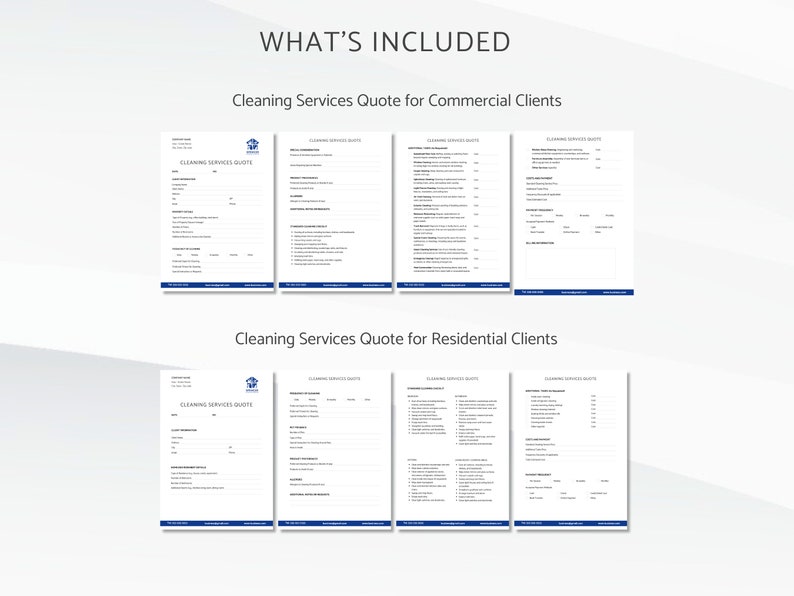 Editable Cleaning Services Quote Template: Commercial & Residential ...