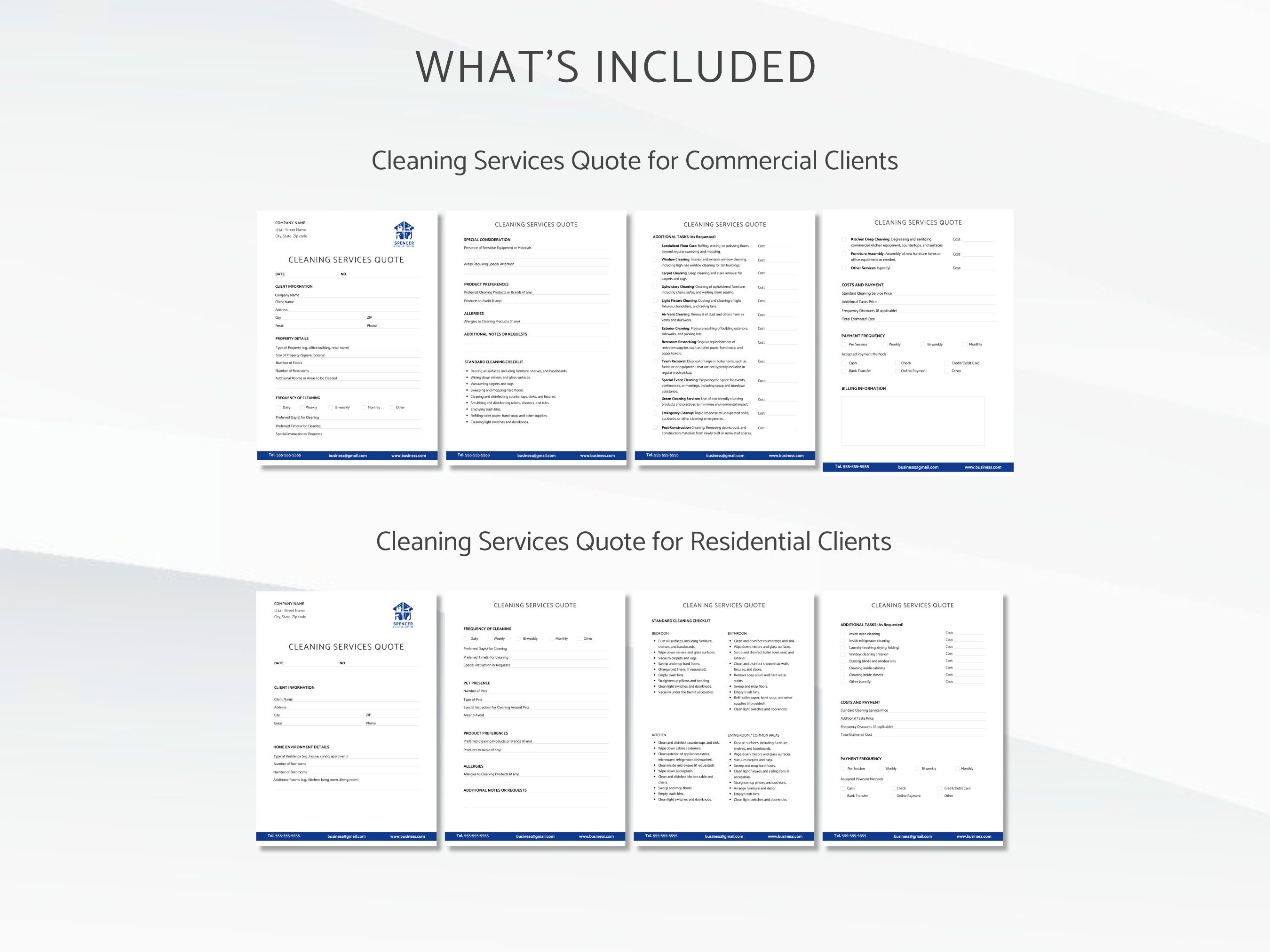 Editable Cleaning Services Quote Template: Commercial & Residential ...