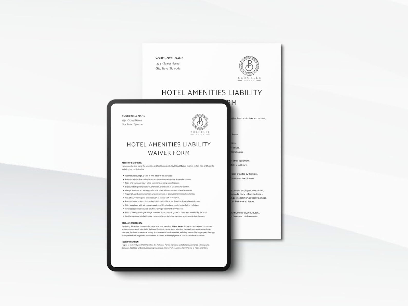 Hotel Amenities Liability Waiver Form: Editable Template (canva) - Etsy