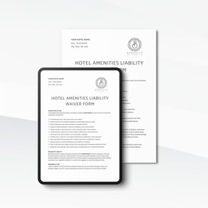 Hotel Amenities Liability Waiver Form, Release of Liability Agreement ...