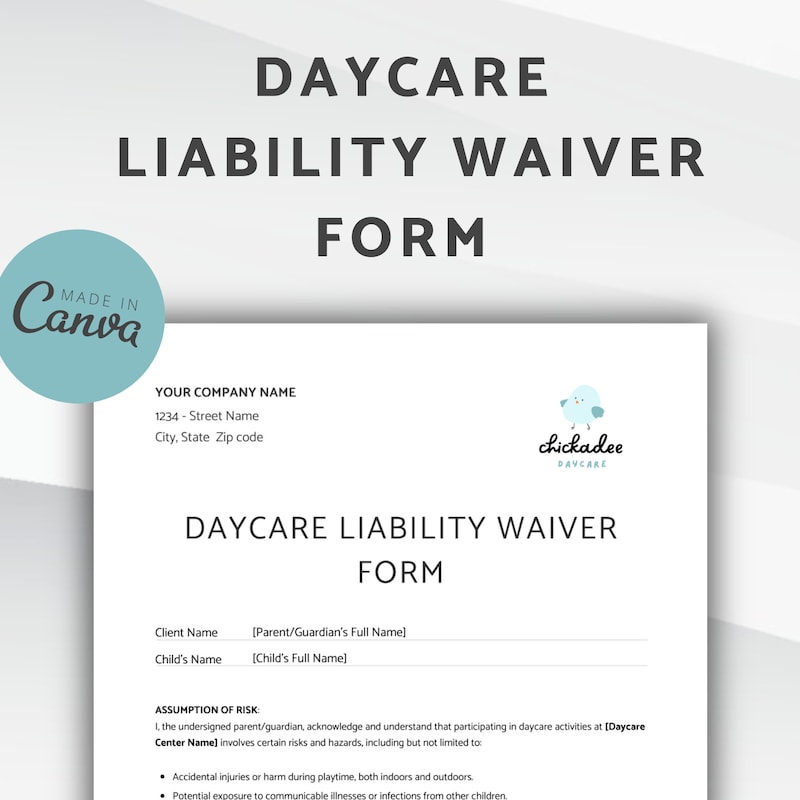Daycare Forms - Etsy