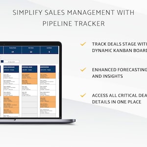 Sales Pipeline Tracker, Kanban Deal Board, Deal Tracking System, Leads ...