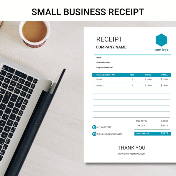 Cash Receipt Payment Receipt Template - Etsy