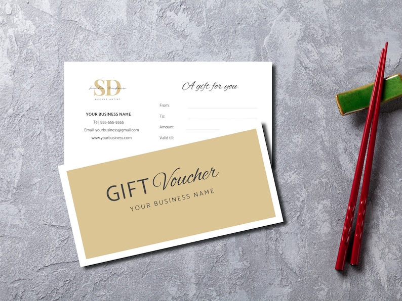 Editable Gift Voucher Template, Gift Certificate Template, Modern Gift ...