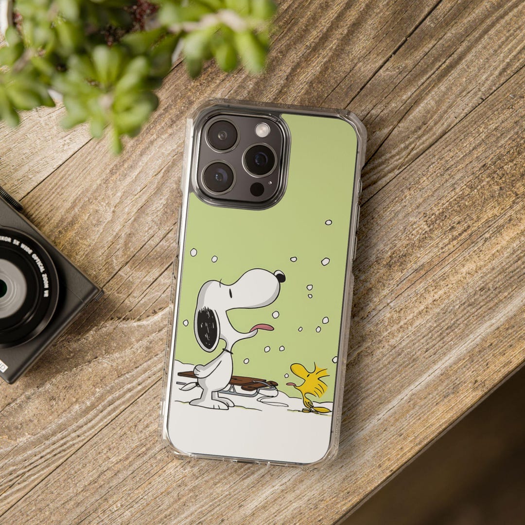 Peanuts, Snoopy Christmas Magnetic Clear Impact Case - Magsafe Durable, Christmas Gift ...