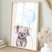 Baby Lamb Print, Lamb Balloon Poster, Nursery Wall Art Decor, Girls ...