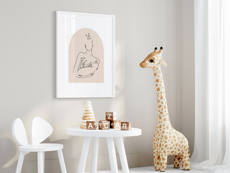 Breastfeeding Art Print, Lactation Consultant Office Decor, Motherhood ...