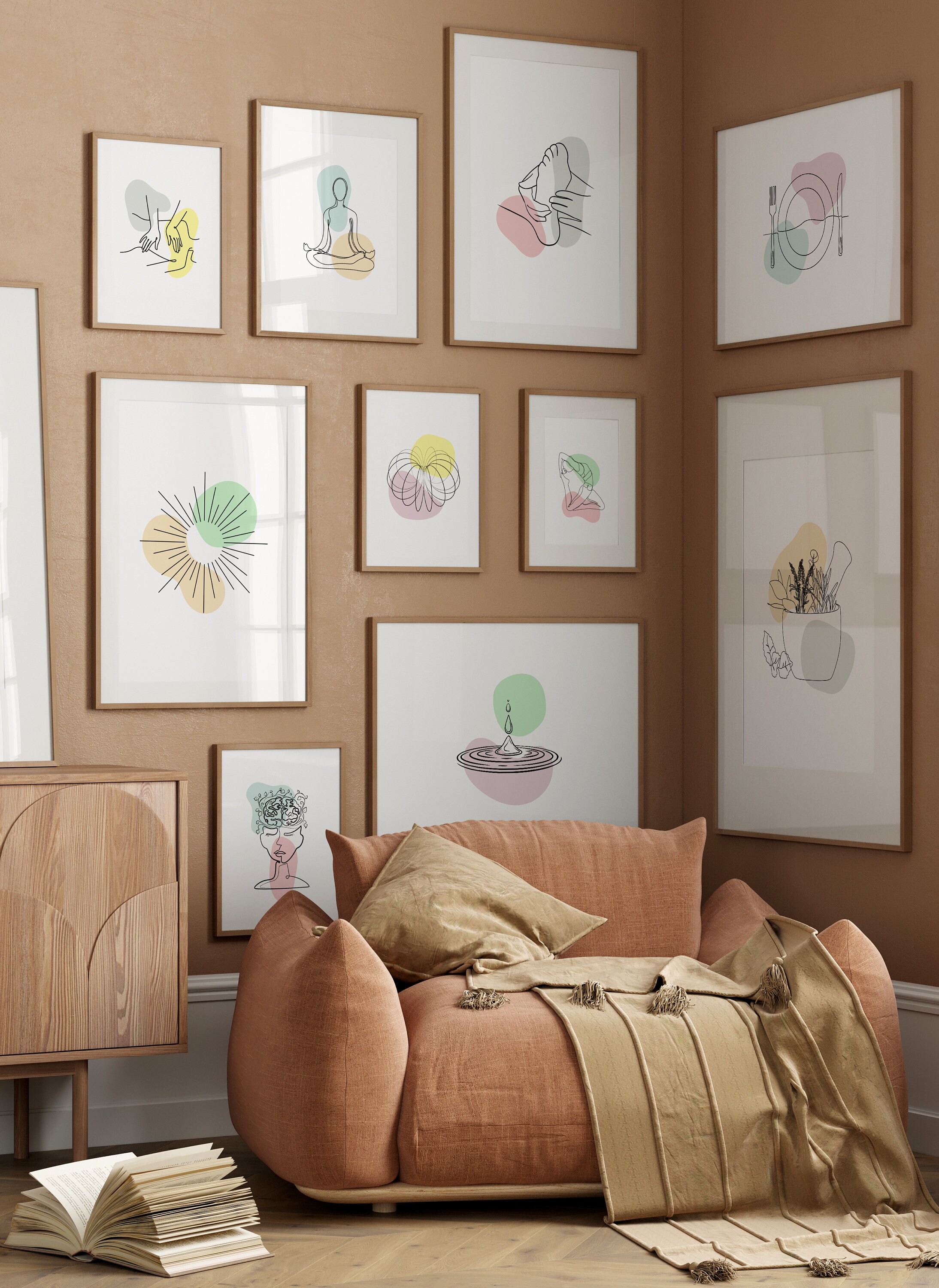 10 Naturopathic Methods Wall Art Set, Naturopathy Prints, Les 10 ...