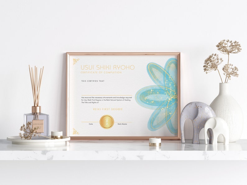 Reiki Certificates Reiki Diploma, Levels I, II, Master Reiki ...