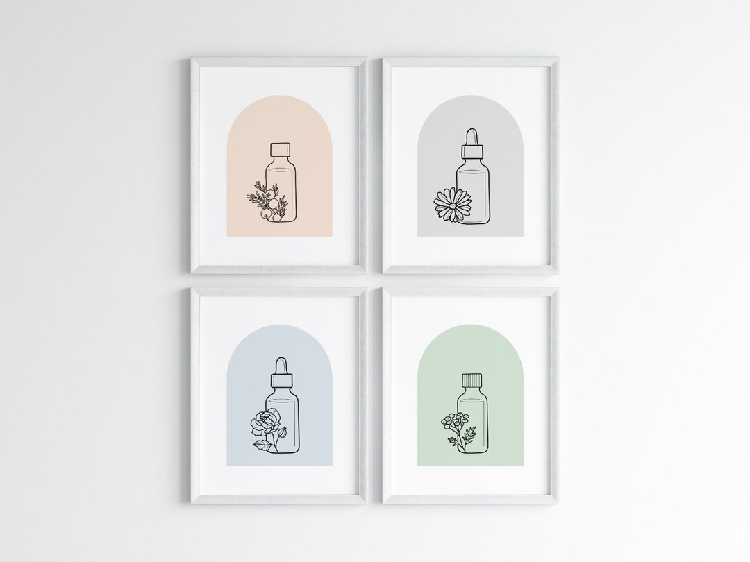 Herbal Remedies Prints Set of 4 Herbal Medicine Wall Art - Etsy