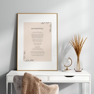 Naturopathic Doctor's Oath Art Print, Naturopath Oath Poster ...