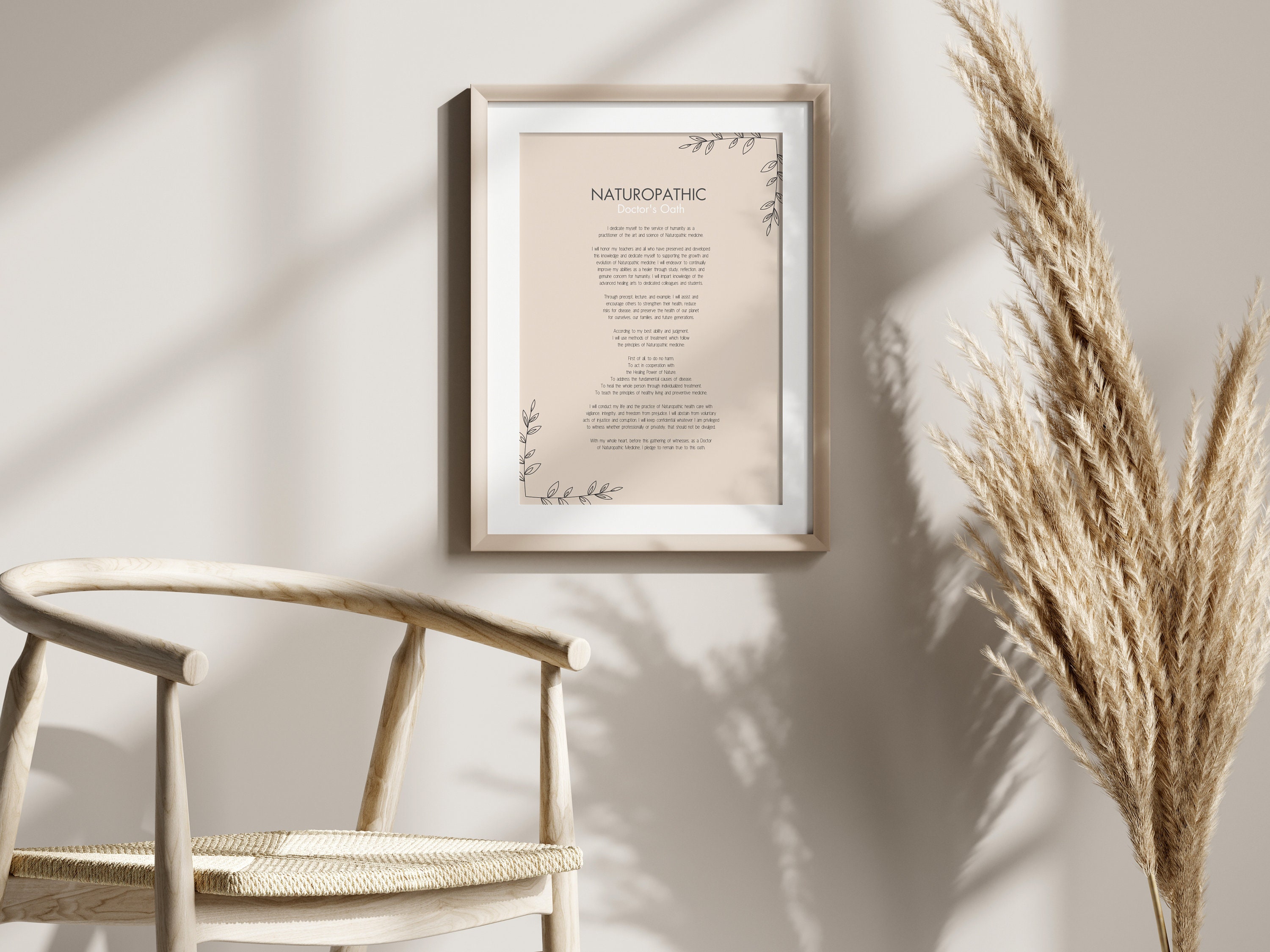 Naturopathic Doctor's Oath Art Print, Naturopath Oath Poster ...