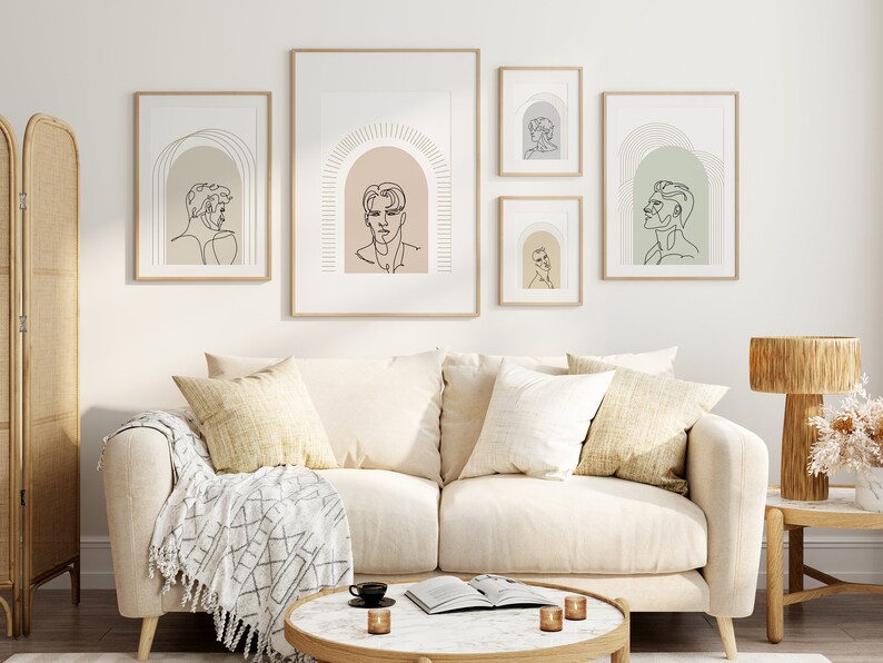 Hair Salon Prints Set of 5,men Hair Studio Decor,beauty Salon Posters ...