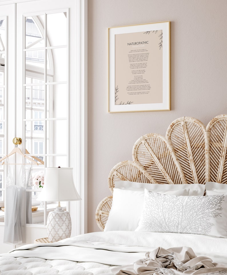 Naturopathic Doctor's Oath Art Print, Naturopath Oath Poster ...