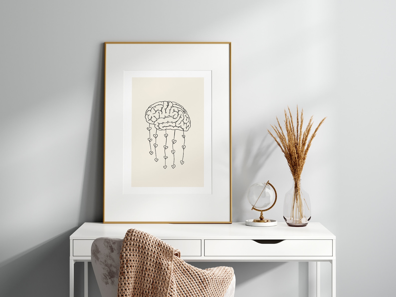 Brain Print, Psychology Art, Brain Anatomy Art,psychology Office Decor ...