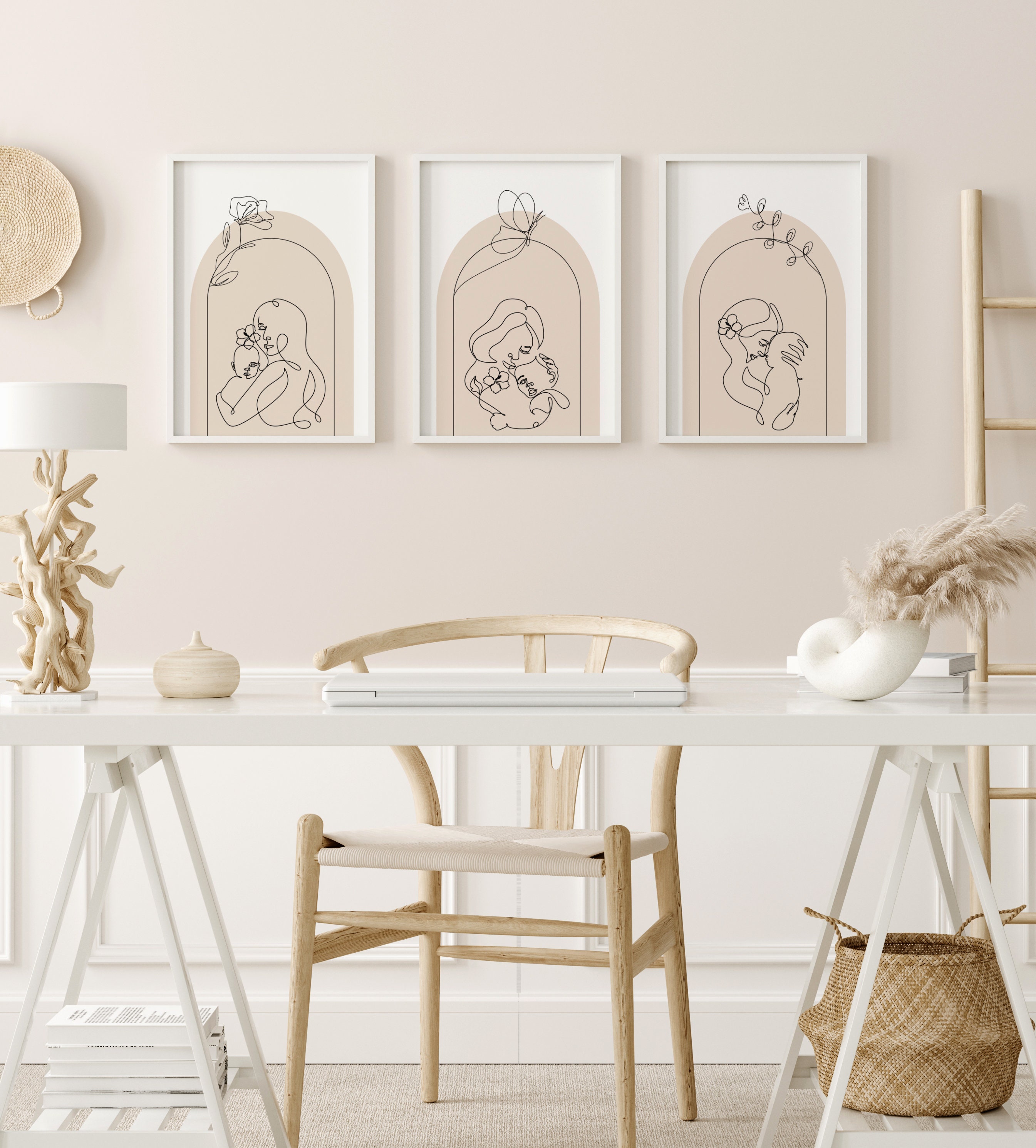 Mother and Baby Prints Set of 3, Motherhood Art Print, New Baby Poster ...