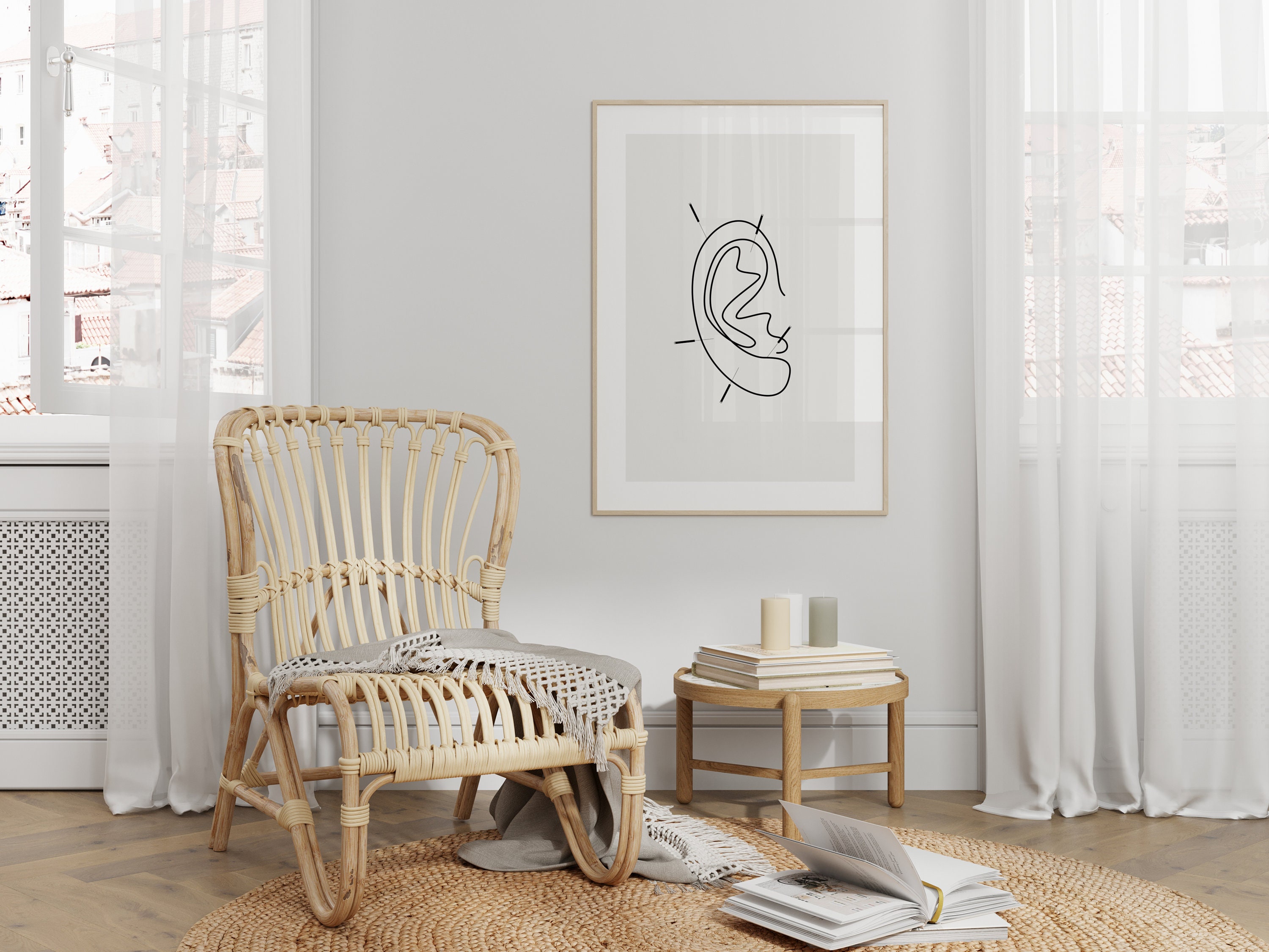 Ear Acupuncture Print, Auriculotherapy Poster, Acupuncturist Gift ...