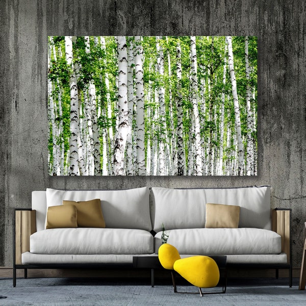 Birch Canvas Art - Etsy