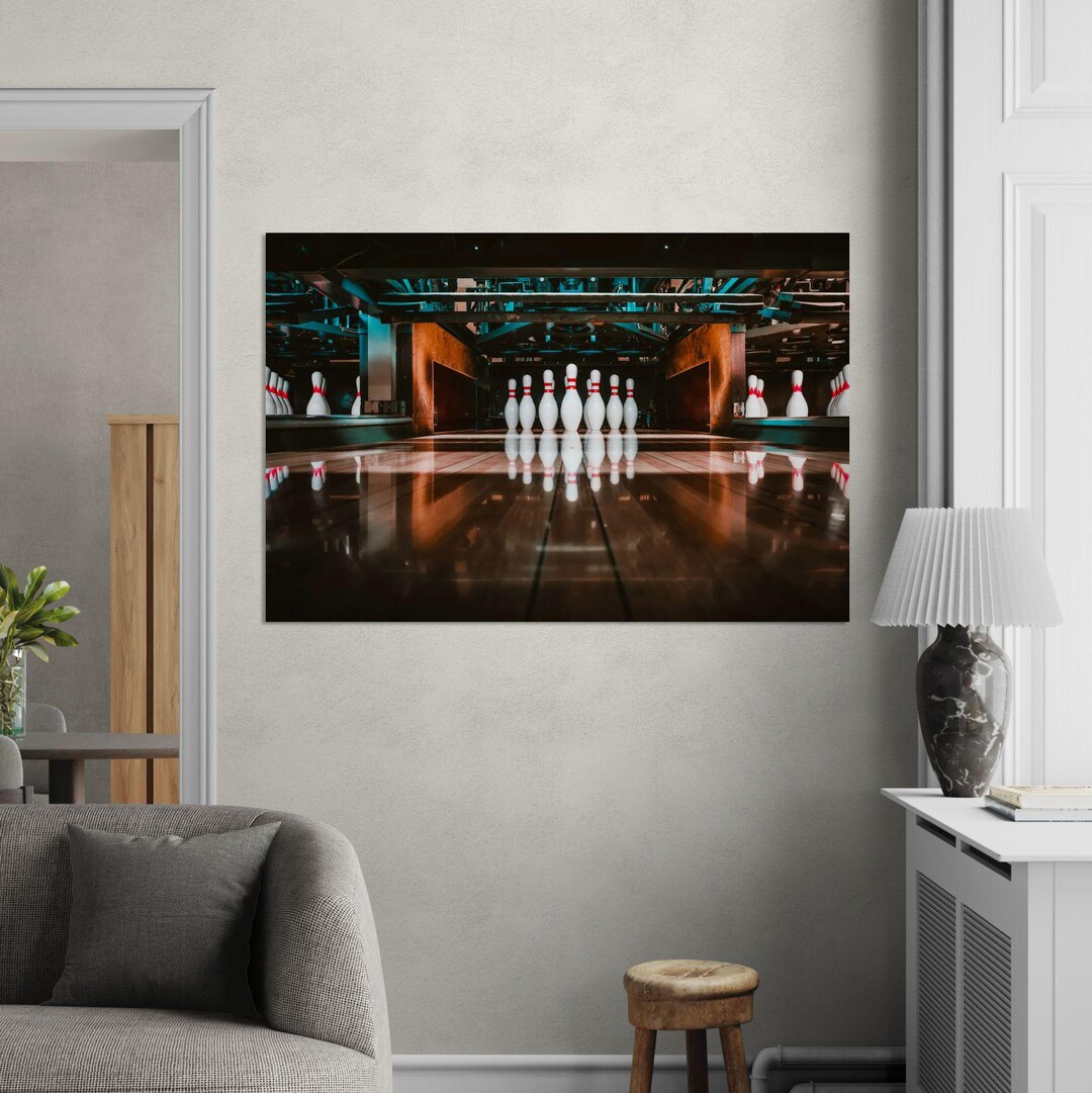 Bowling Alley Canvas for Bold Decor Ready to Hang - Etsy