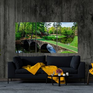 Golf Course Art Print: Masters Green Landscape (canvas, Various Sizes ...