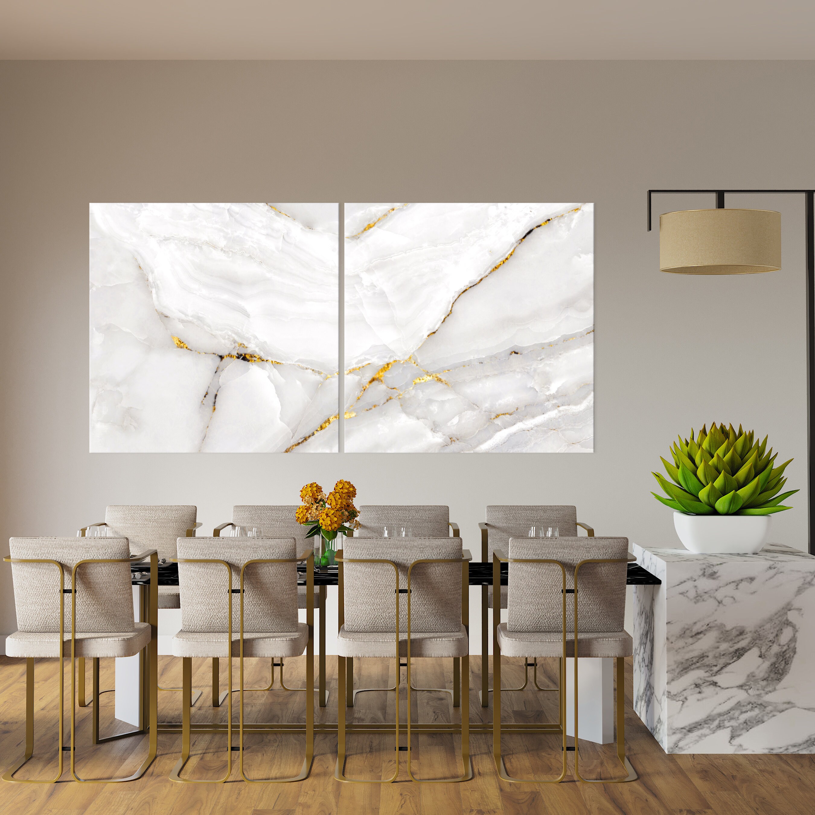 Abstract White Marble White Marble Stone Slice Contemporary Design ...