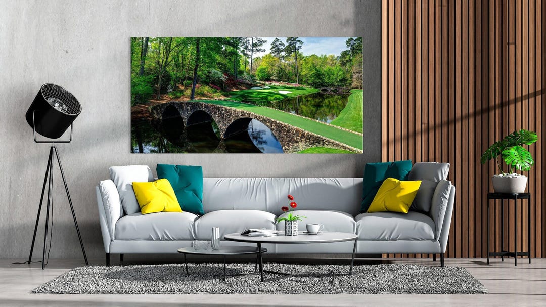 Golf Course Art Print: Masters Green Landscape (canvas, Various Sizes ...