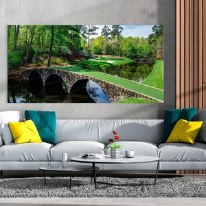 Golf Course Art Print: Masters Green Landscape (canvas, Various Sizes ...