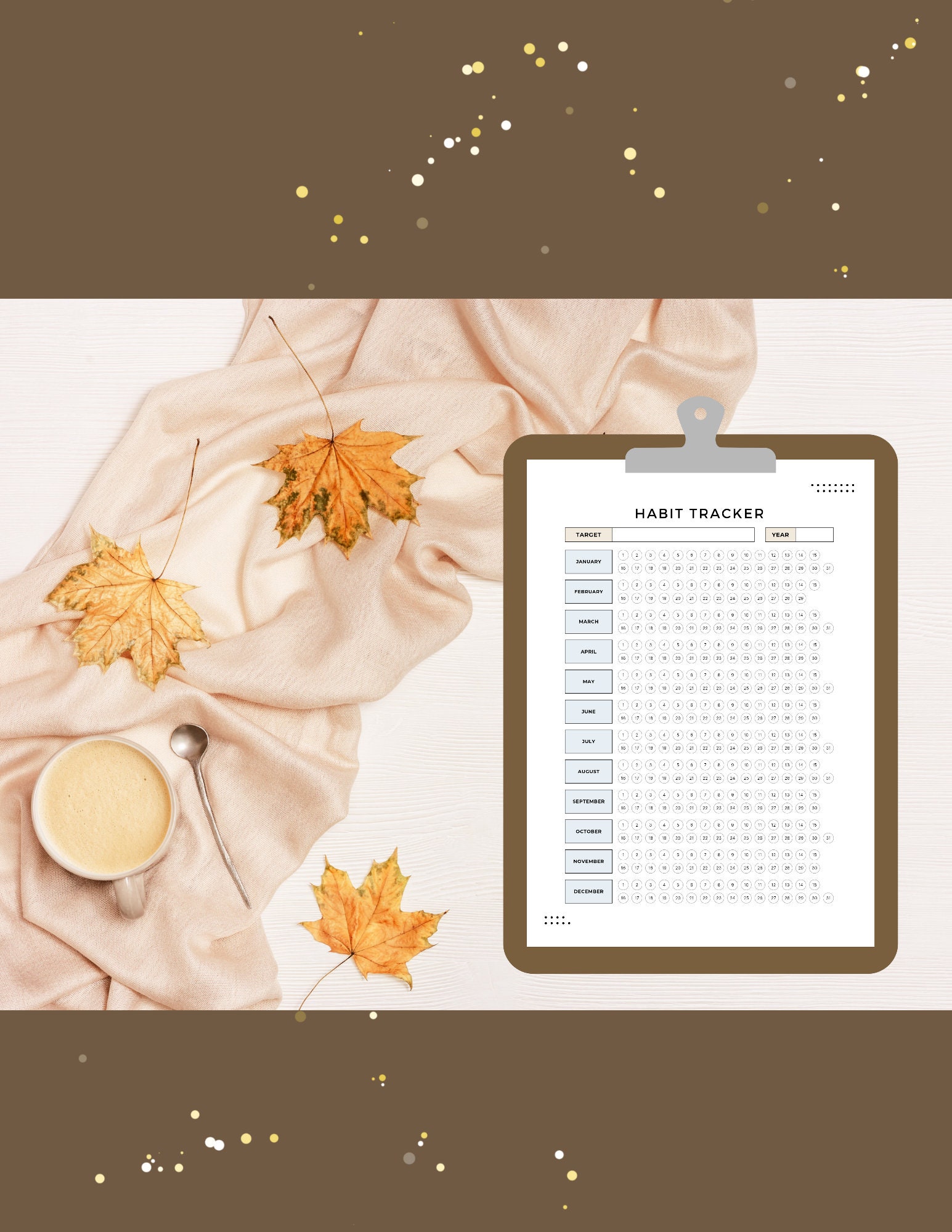 Printable Digital Habit Tracker Template - Etsy
