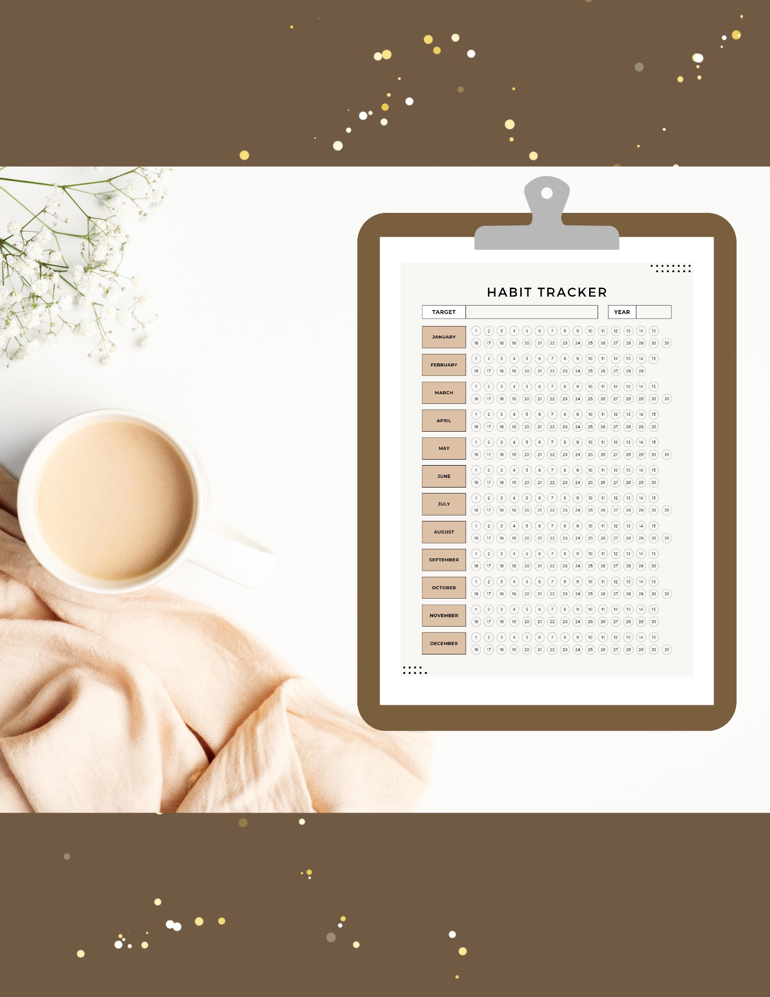 Printable Digital Habit Tracker Template - Etsy