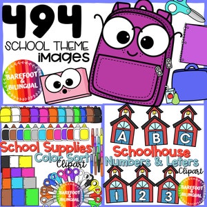 School Supply Clipart Bundle - 5 Sets - Perfect for Teachers and ...