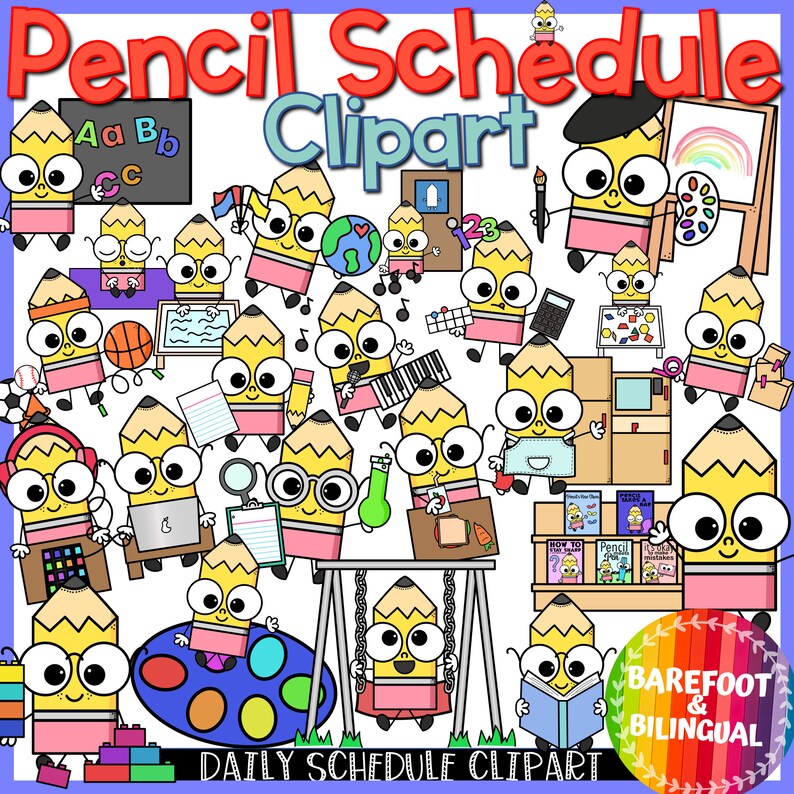 School Supply Clipart Bundle - 5 Sets - Perfect for Teachers and ...