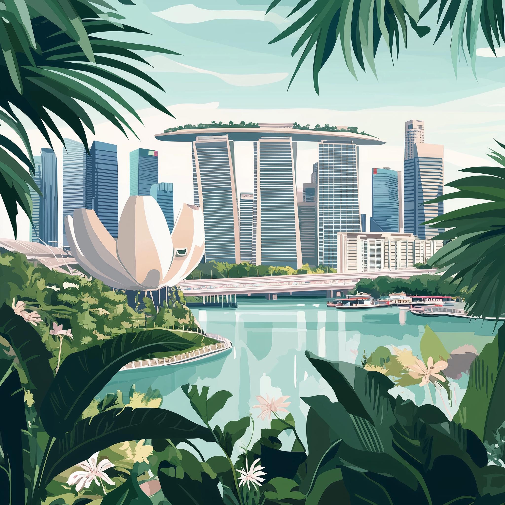 Singapore, Poster, Wall Art, Colourful, Gift, Souvenir - Etsy