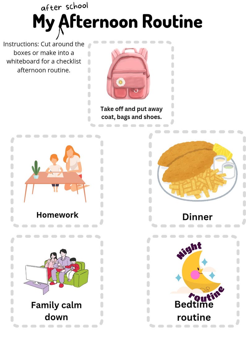 Adhd-friendly Daily Routine Printable Bundle | Morning and Bedtime ...