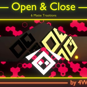 Openup & Close Stinger Pack, Stream OBS Studio Scenes Transition - Etsy