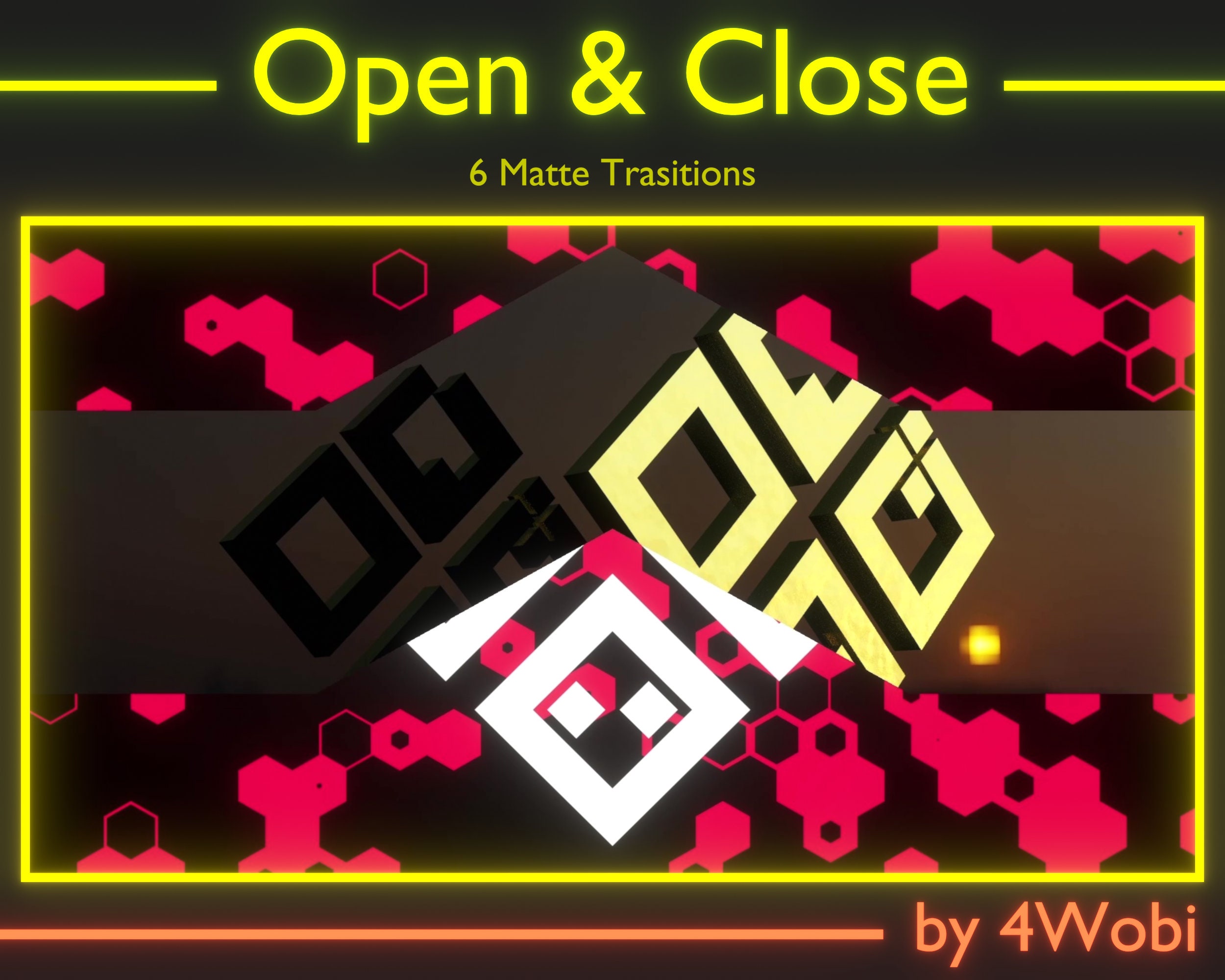 Openup & Close Stinger Pack, Stream OBS Studio Scenes Transition - Etsy