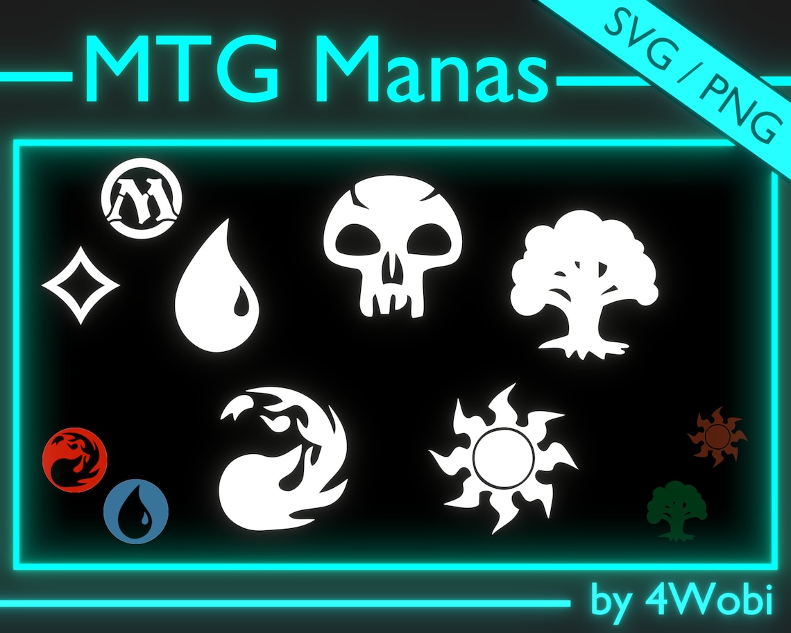 Magic the Gathering Mana Symbols Scalable Vector Graphics SVG & PNG - Etsy