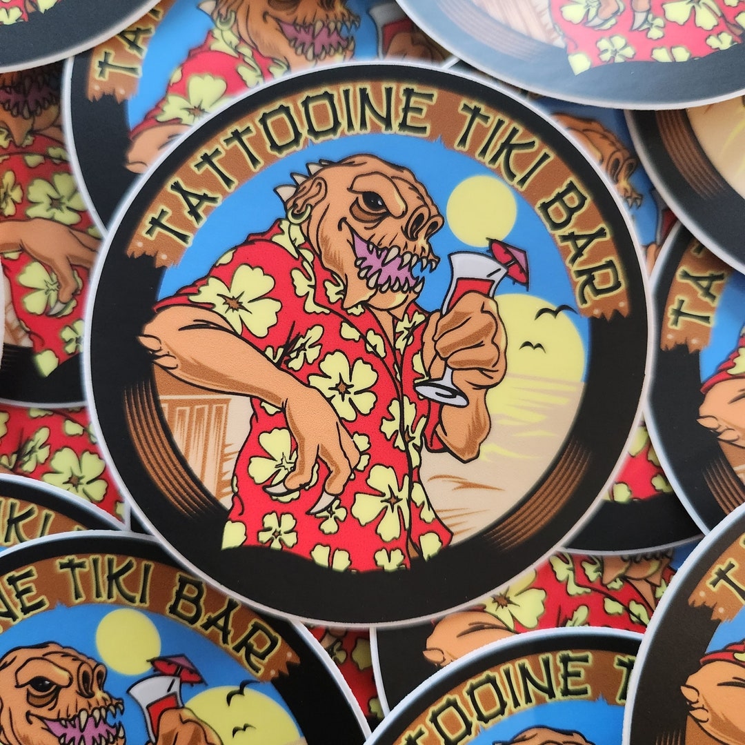 Tattooine Tiki Bar 3x3 Vinyl Sticker - Etsy